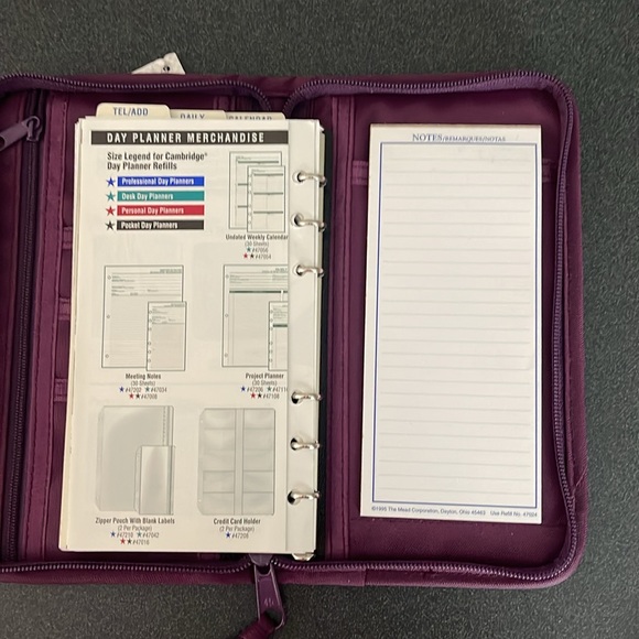 Mead | Office | Vintage Mead Pocket Zipper Planner | Poshmark